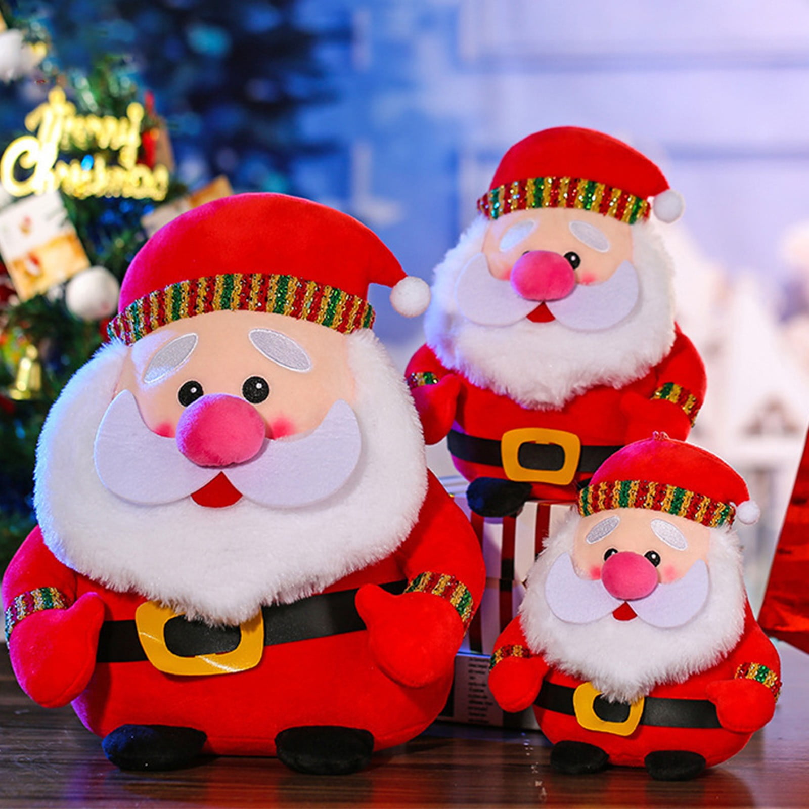 ABPWLY Toys Christmas Santa Claus Plush Toy Stuffed Soft Pillow Holiday ...