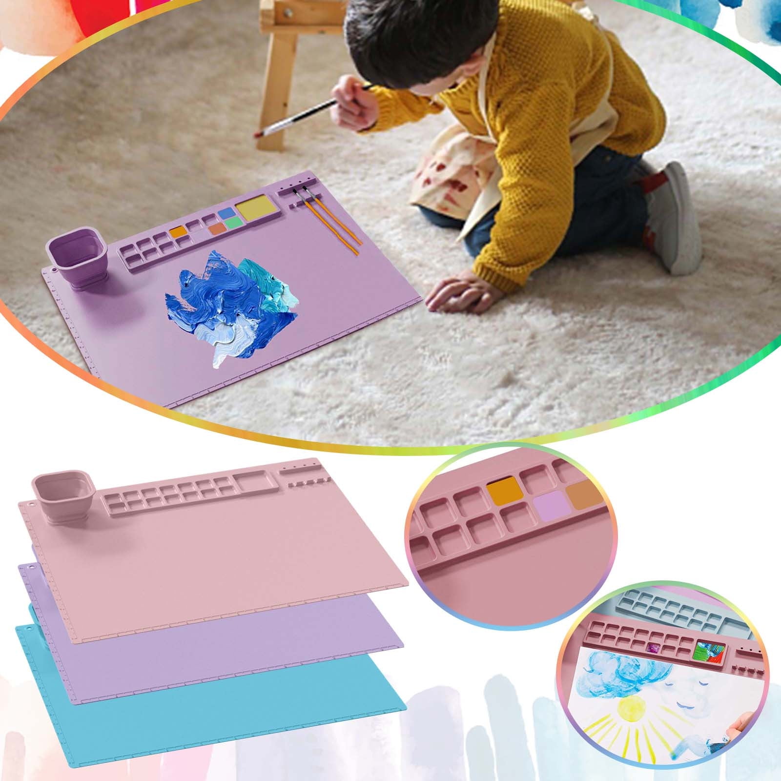 ABPWLY Toys Craft Pad Childrens Painting Pad Art Supplies DIY Silicone ...