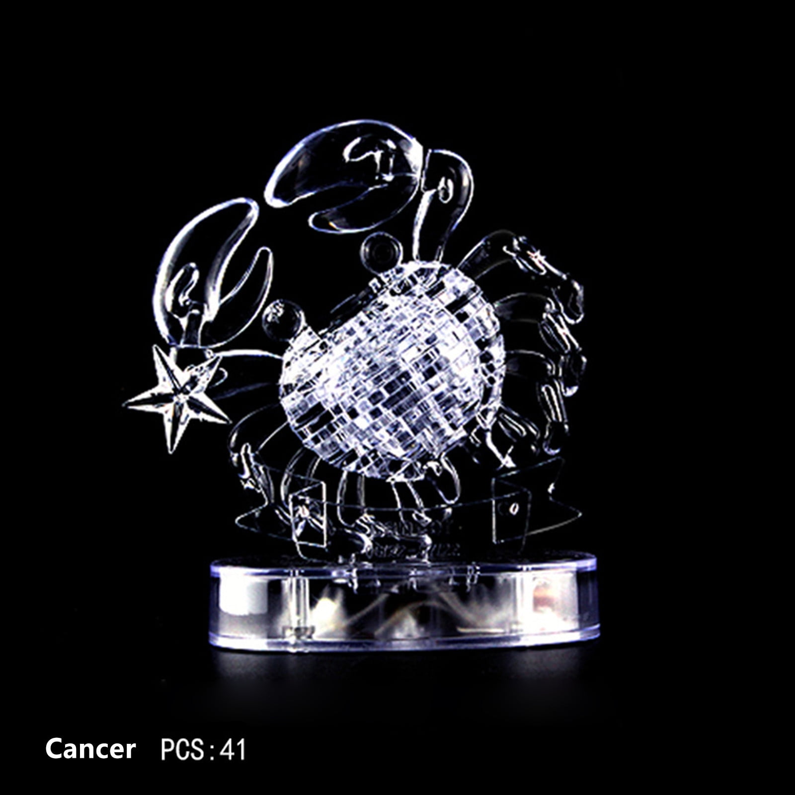 ABPWLY Toys Crystal Puzzle Jigsaw with LED Light 12 Astrology Signs ...