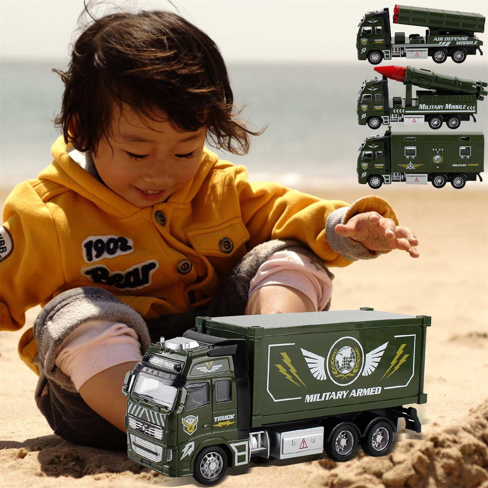ABPWLY Toys Engineering Mining Truck Toy Military Fighter Vehicle ...