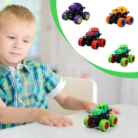 ABPWLY Toys Friction Powered Stunt Truck Toys 360 Rotating All Terrain ...
