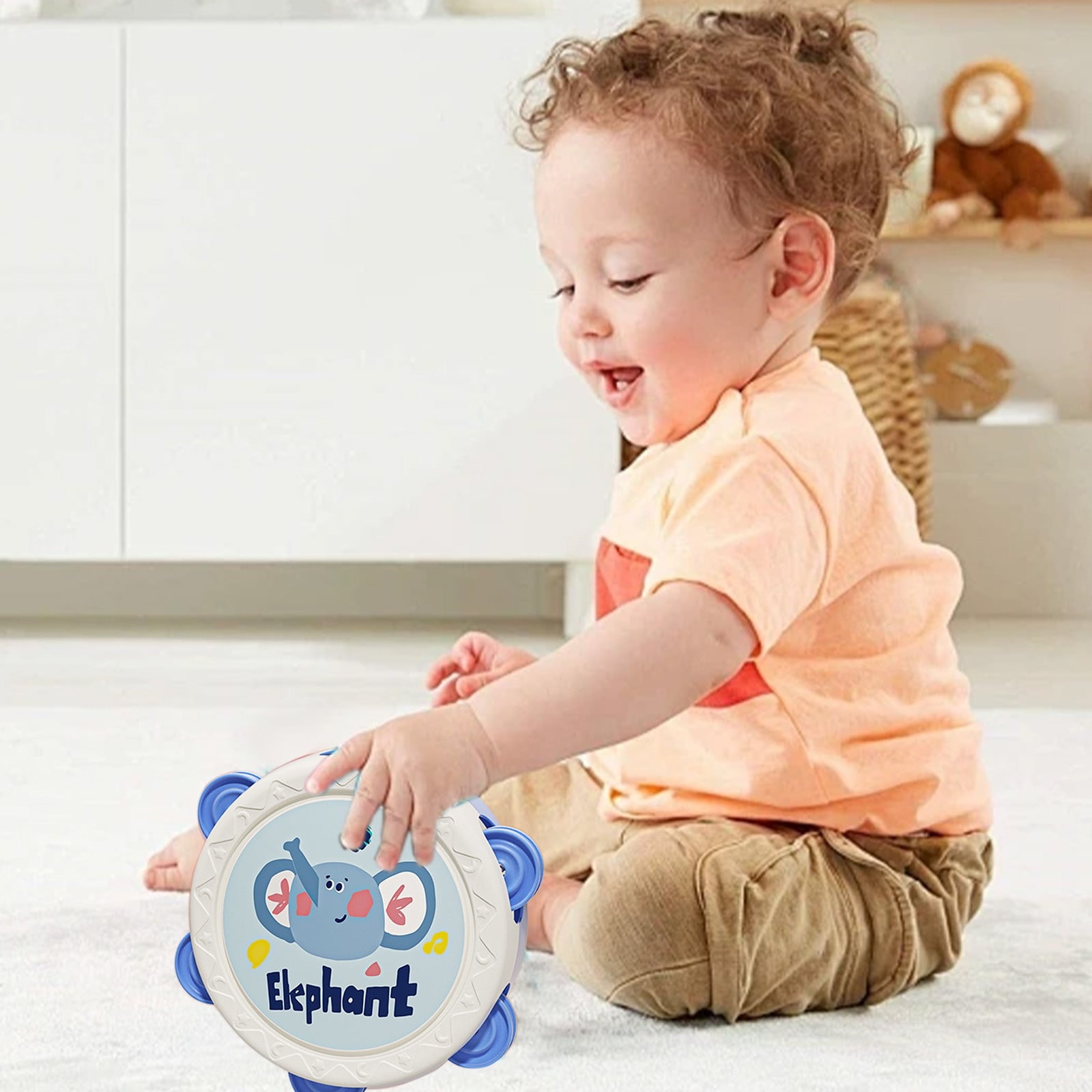 ABPWLY Toys Musical Tambourine Toy for childrens with Gentle Sounds and ...