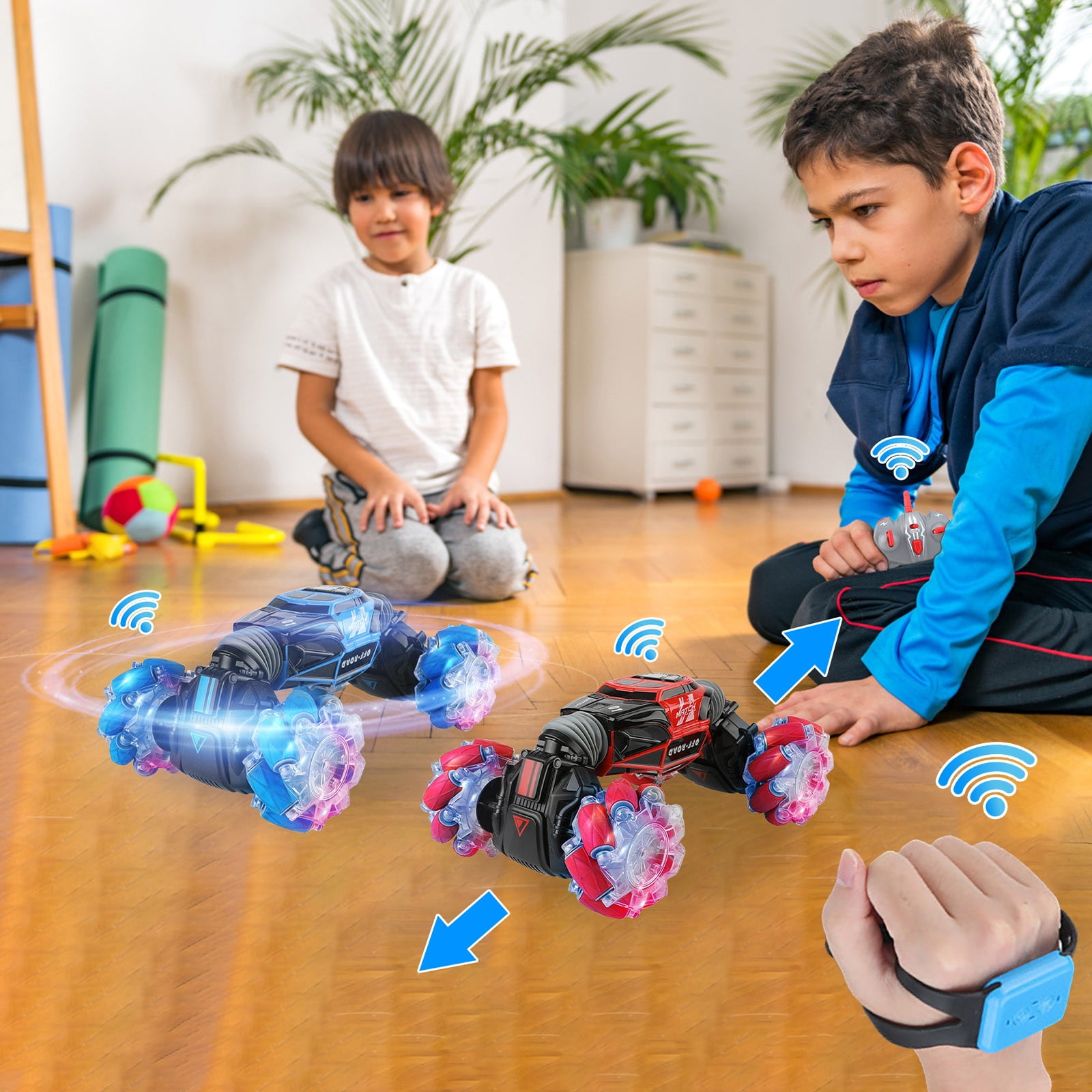 ABPWLY Toys Remote Control Stunt Car Four Wheel Gesture Sensor Control ...