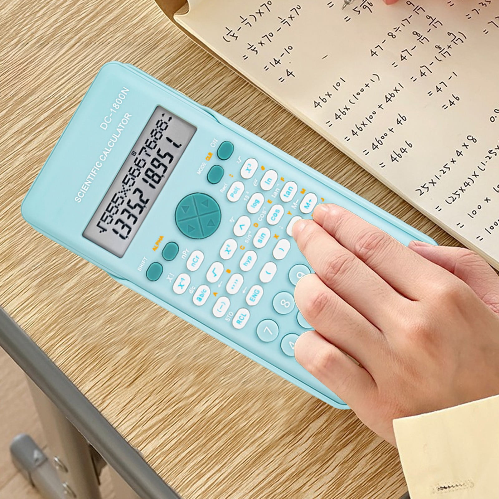 ABPWLY Home Scientific Calculator 240 Functions 2 Line 10+2 Digits ...