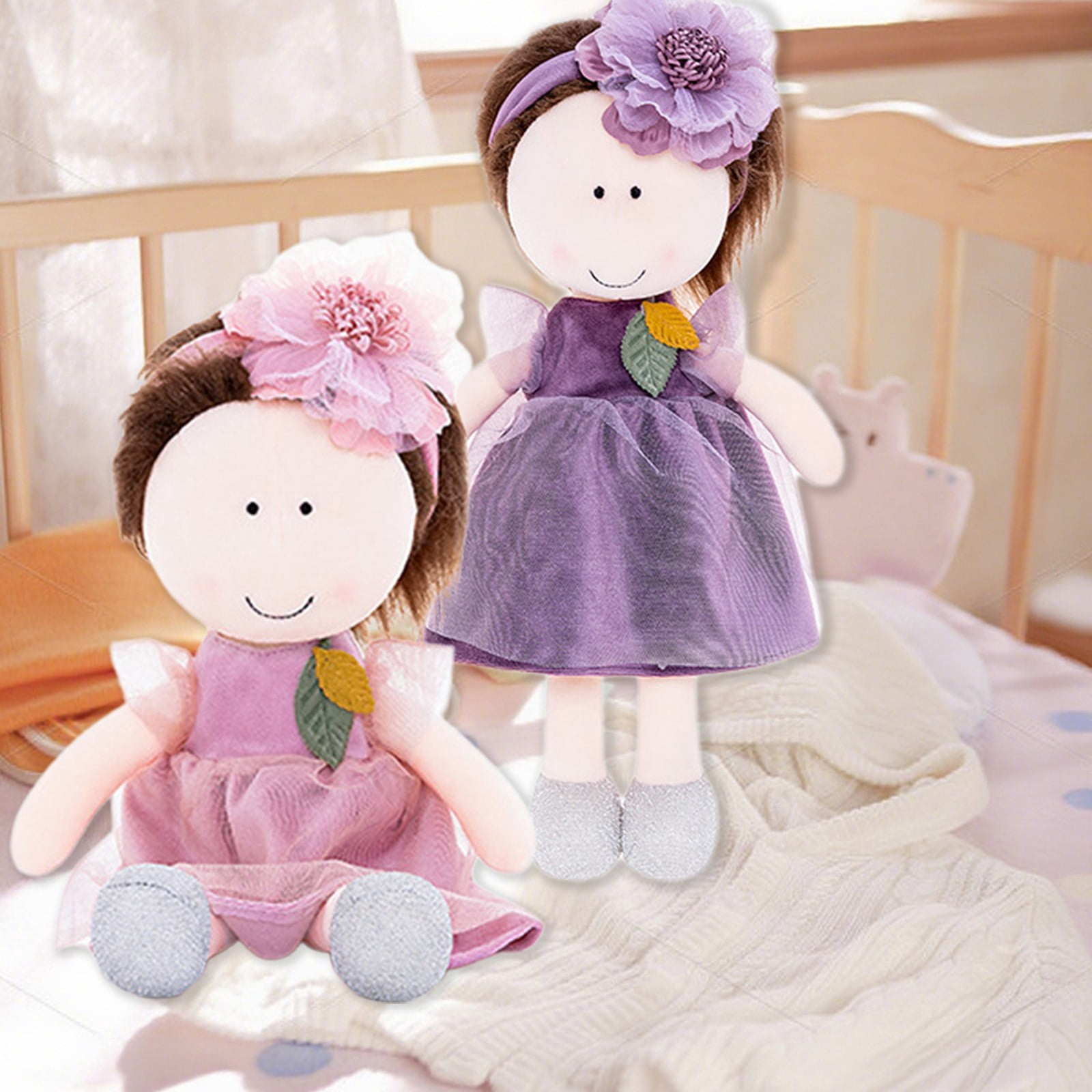 ABPWLY Toys Soft Lint Knit Fabric Doll Adorable Stuffed Teddy Figure ...