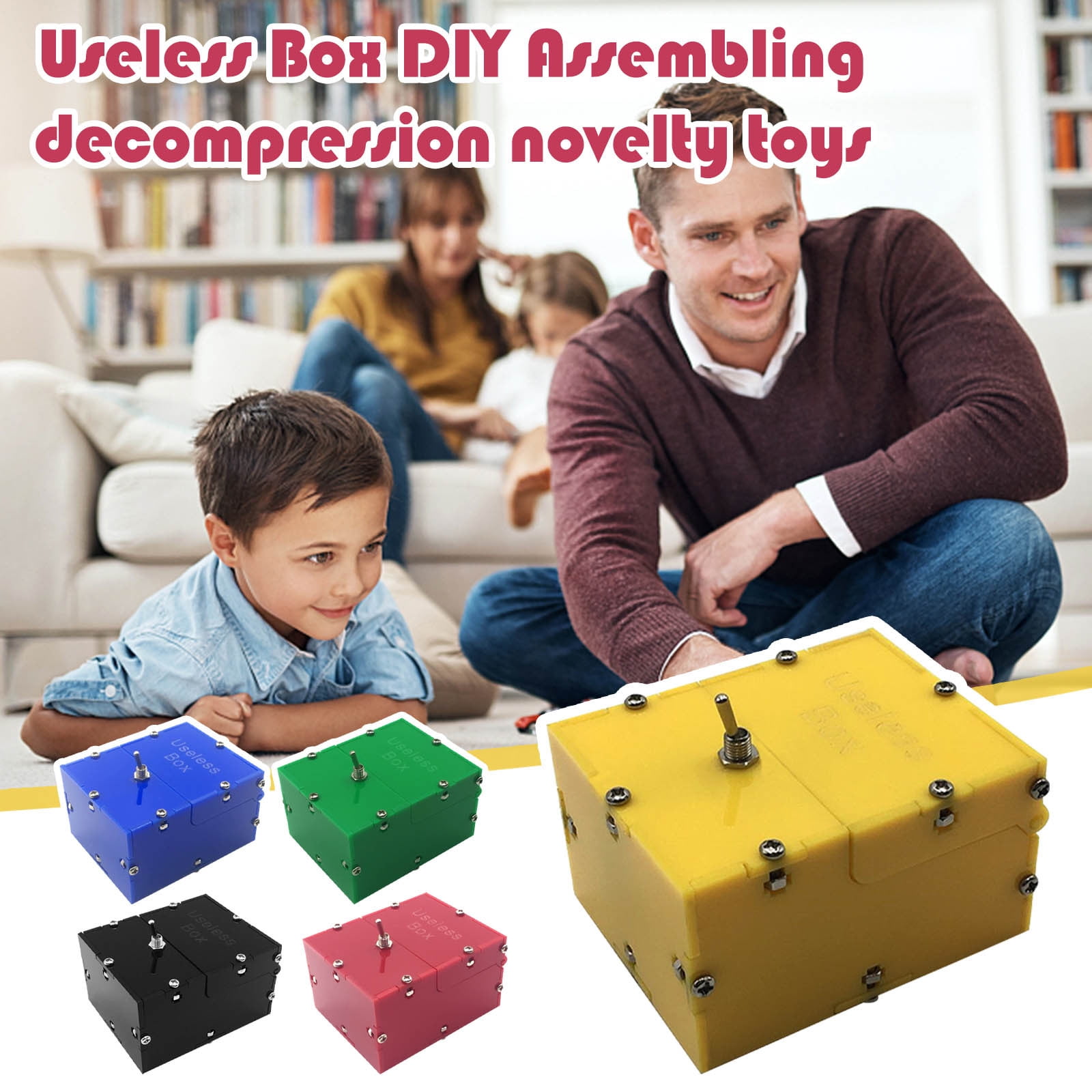 ABPWLY Toys The Useless Box Automatic Trick Toy Novelty Gift Box with ...