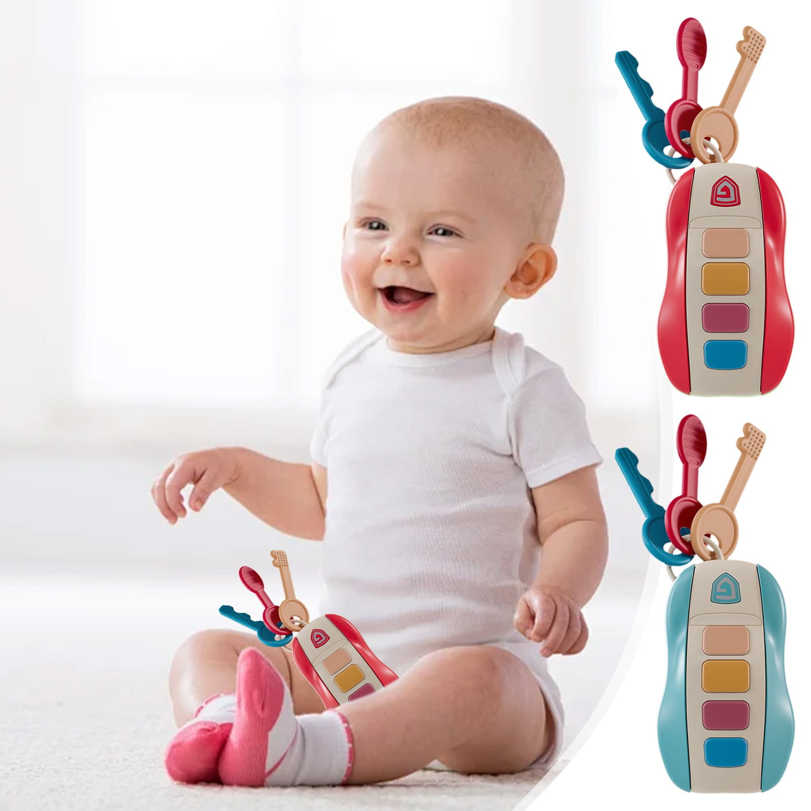 ABPWLY Toys children Music Car Key Toy with Sound Effects and Teething ...