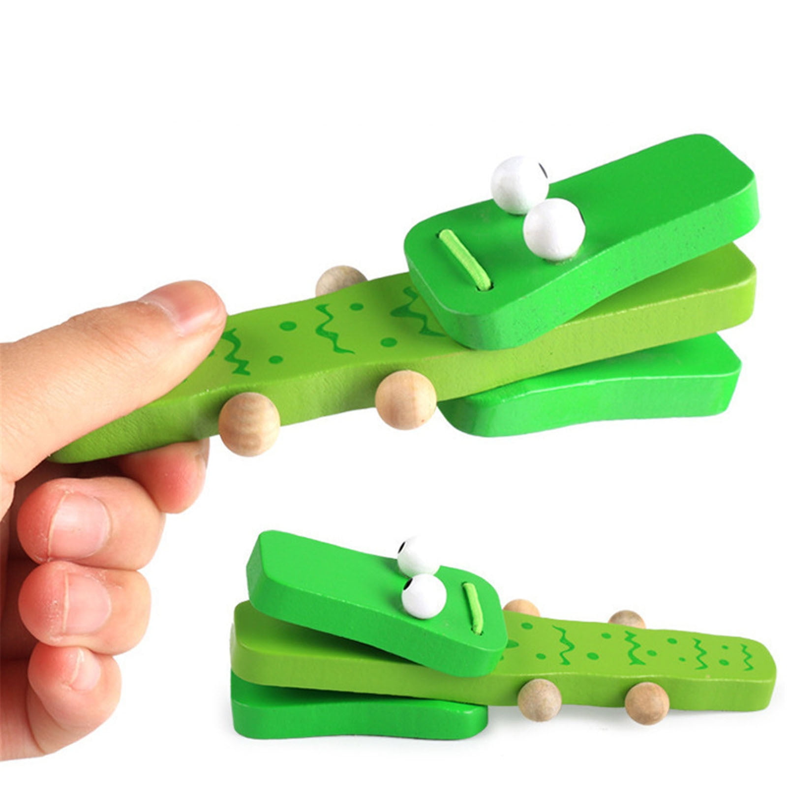 ABPWLY Wood Hand Clappers Crocodiles Shape Wooden Clappers Long Handle ...