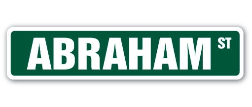 ABRAHAM Street Sign Childrens Name Room Sign | Indoor/Outdoor | 36 ...