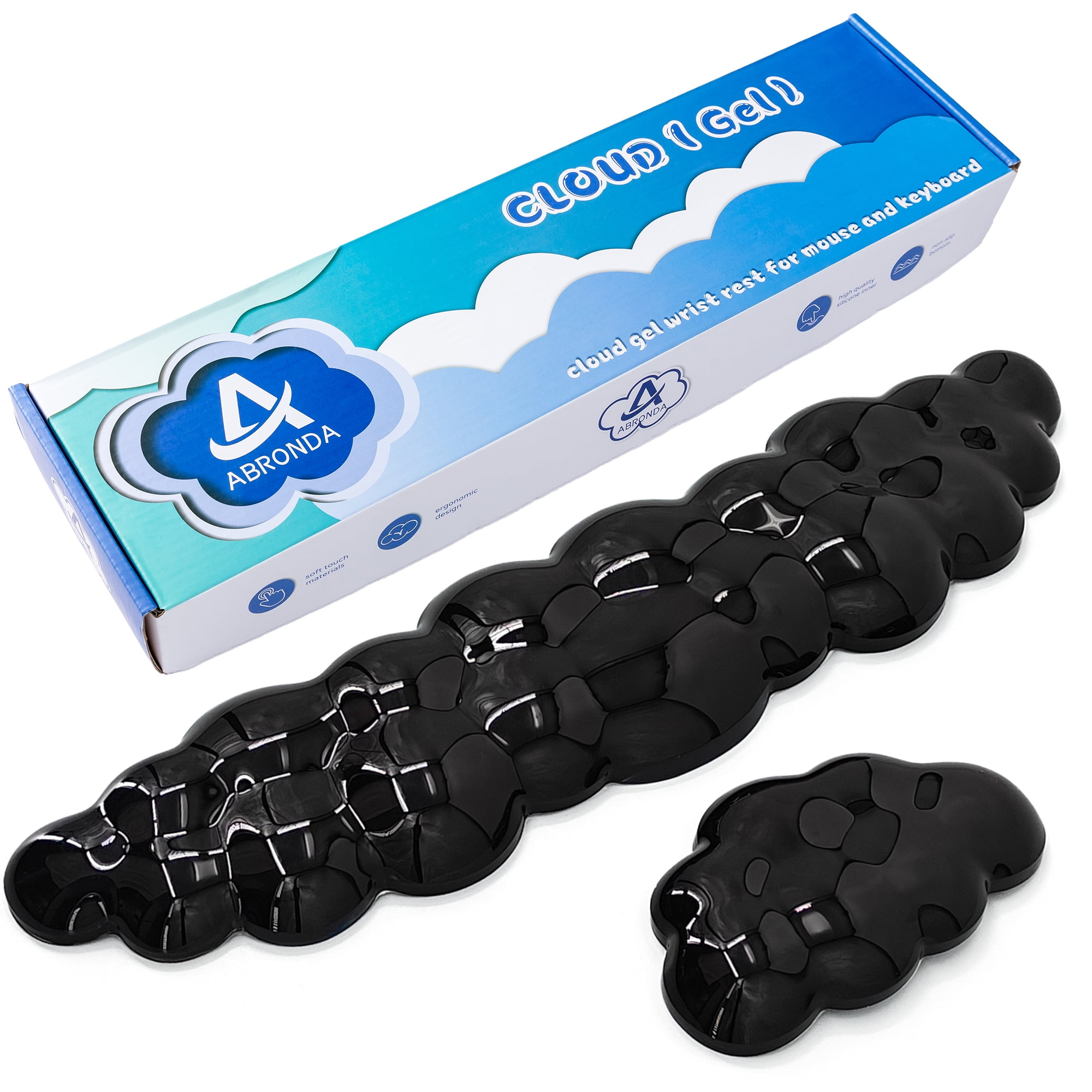ABRONDA Gel Cloud Keyboard & Mouse Wrist Rest Set - Cloud Keyboard ...