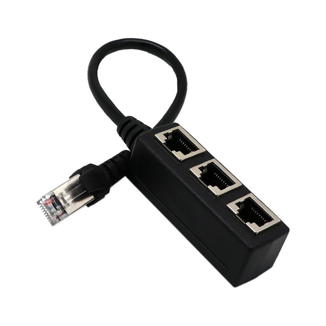 ABS 1 to 3 Socket LAN Ethernet Network RJ45 Plug Splitter Extender ...