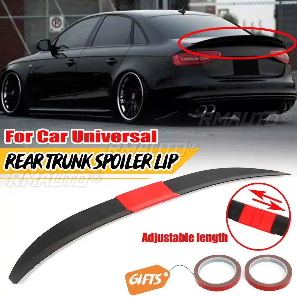 ABS Adjustable Universal Car Rear Trunk Spoiler Lip Wing For Infiniti ...