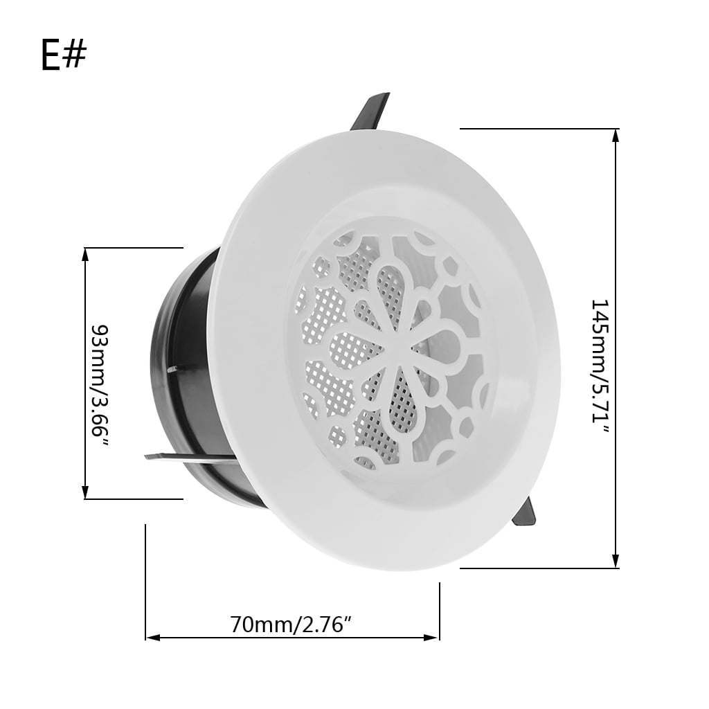 ABS Air Vent Extract Valve Grille Round Diffuser Ducting Air ...