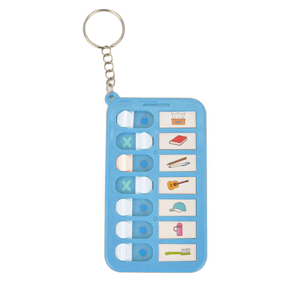 ABS Anti-forgetting Keychain Card Punch for Children to Check Forgotten ...