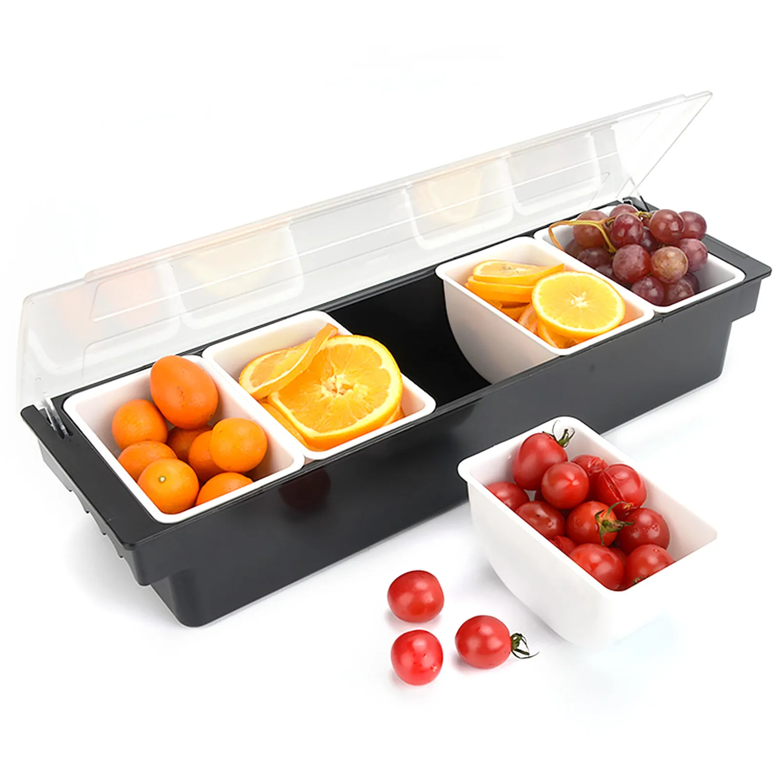 ABS Bar Fruit Garnish Tray Kitchen Ice Cooled Condiment Serving ...