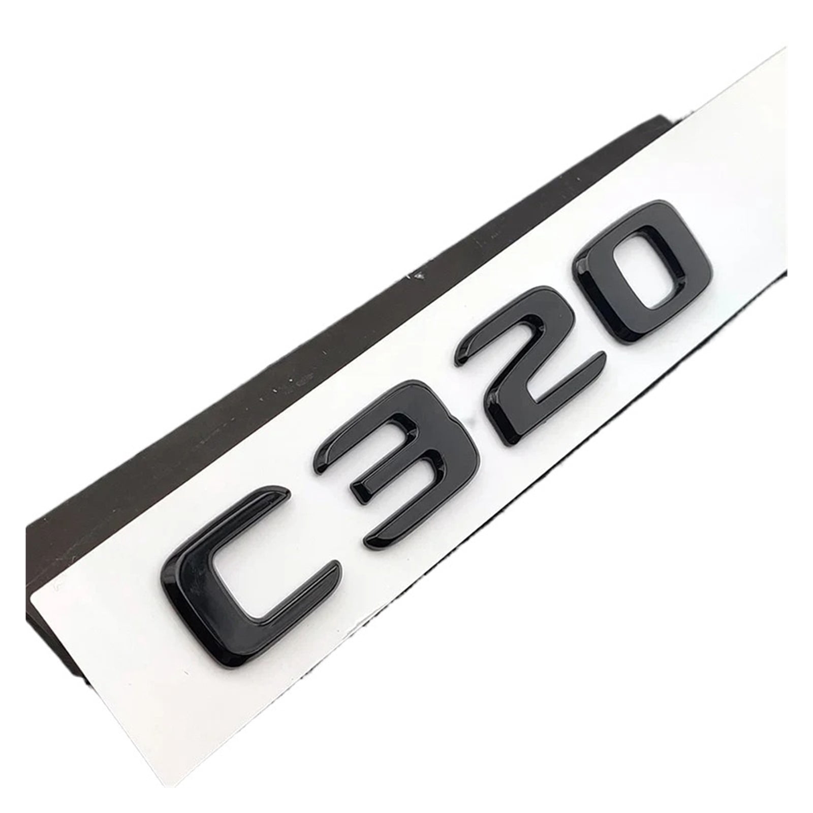 ABS Black Chrome 3d Letters For Car Trunk Badge Fit For Mercedes Benz ...