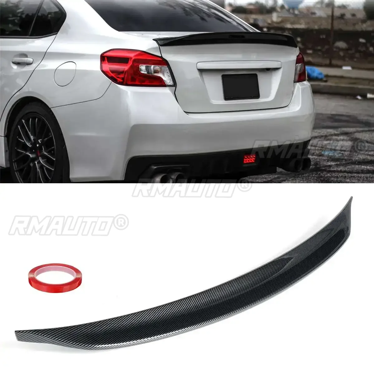 ABS Car Rear Trunk Spoiler Lip Boot Lip Extension Rear Tail Wing Lip ...