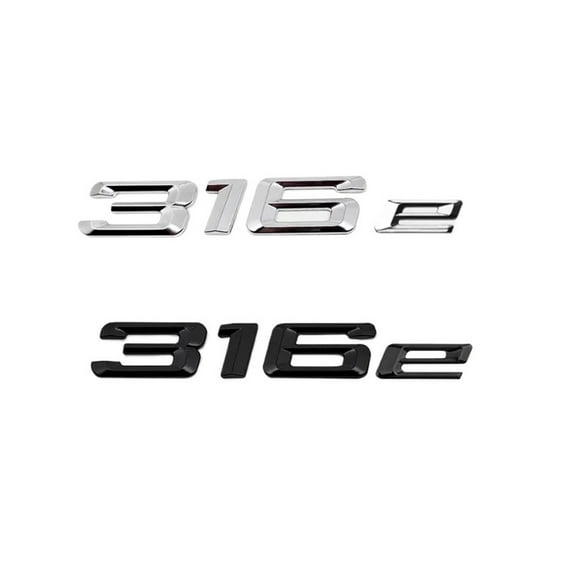 ABS Car Trunk Letters Logo Badge Emblem Sticker Compatible with 316e ...