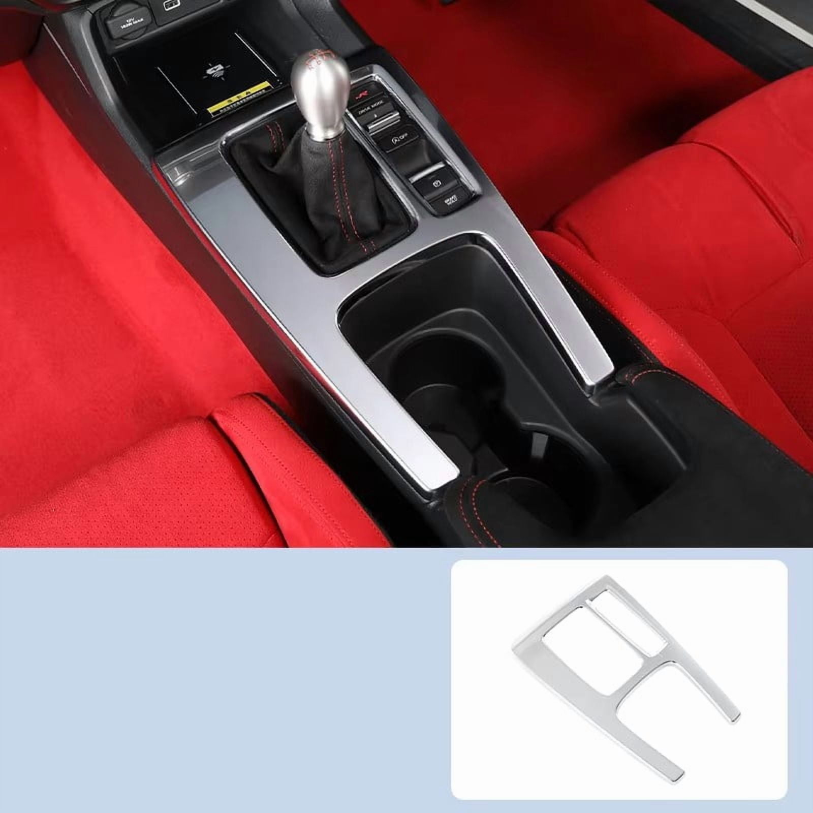 ABS Carbon Fiber Gear Shift Panel Cover Trim High Quality For Civic ...