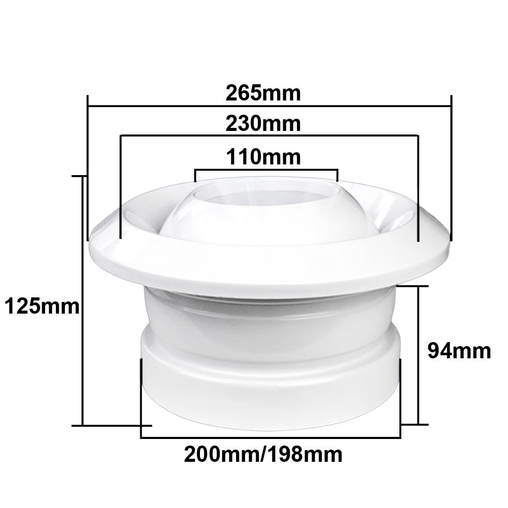 Abs Circular Jet Spherical Nozzle Air Vent for Airport Station Central ...