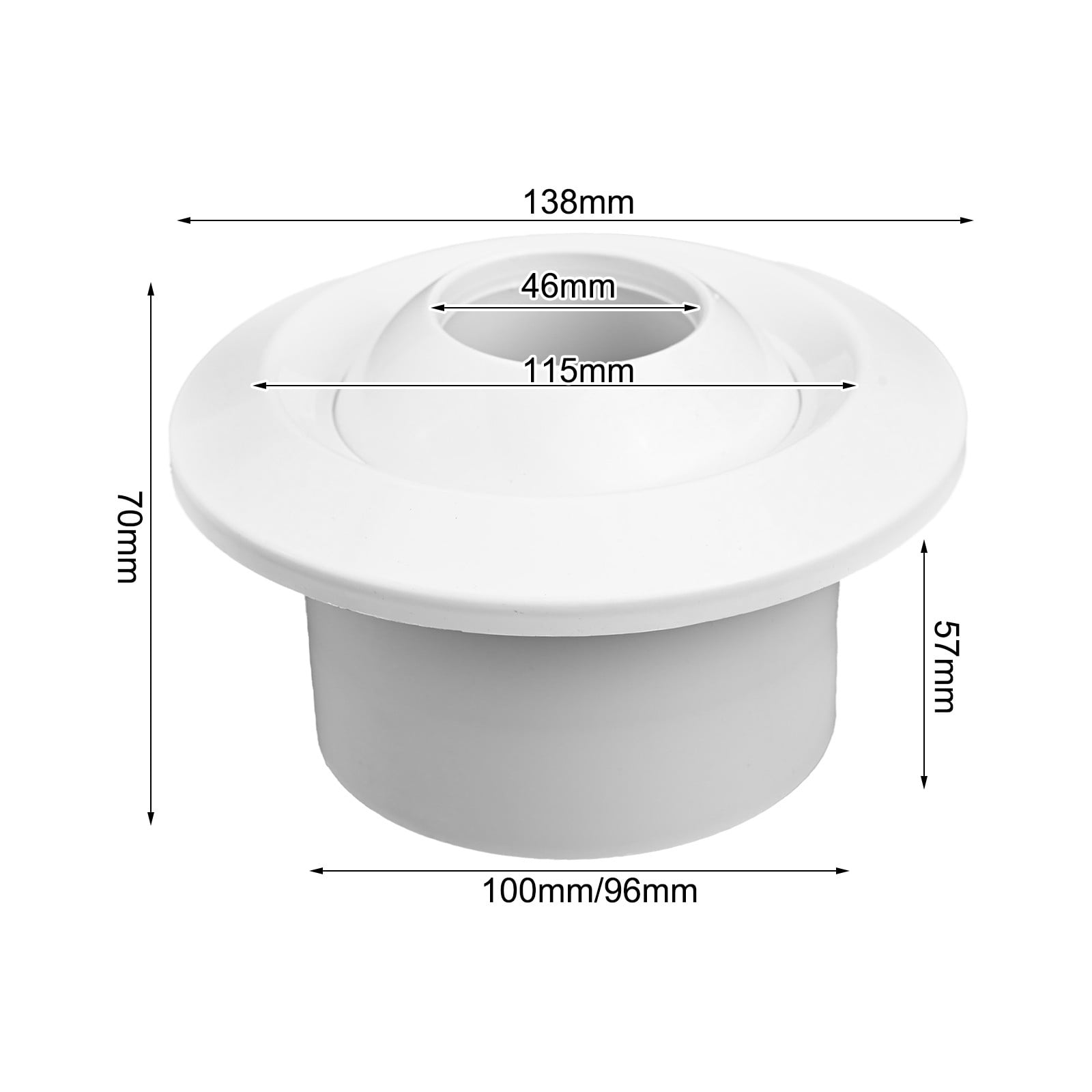 ABS Circular Spherical Nozzle Air Vent for Airport Station Central ...