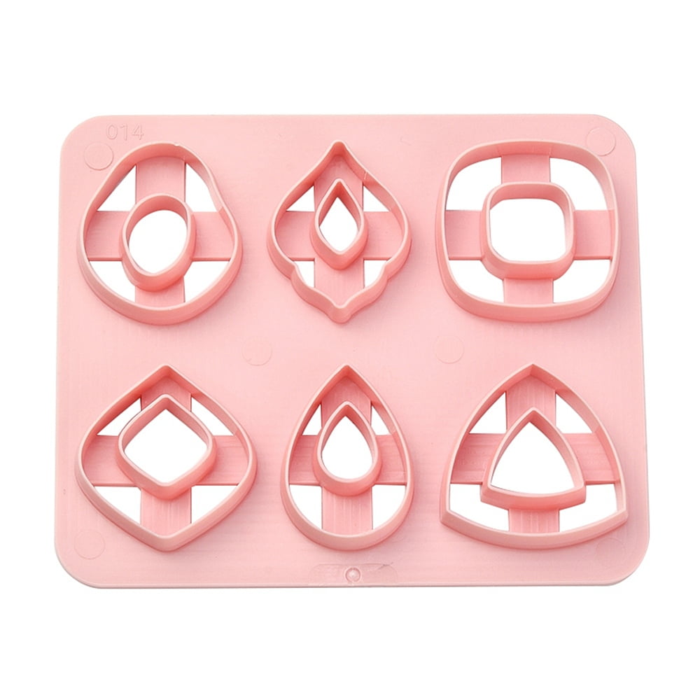ABS Cookie Cutters Triangle/Square/Teardrop Pink 100x120mm - Walmart.com