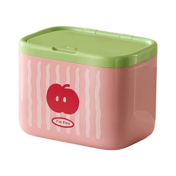 ABS Cosmetic Storage Box With Spring Lid For Cotton Pads Swabs ...