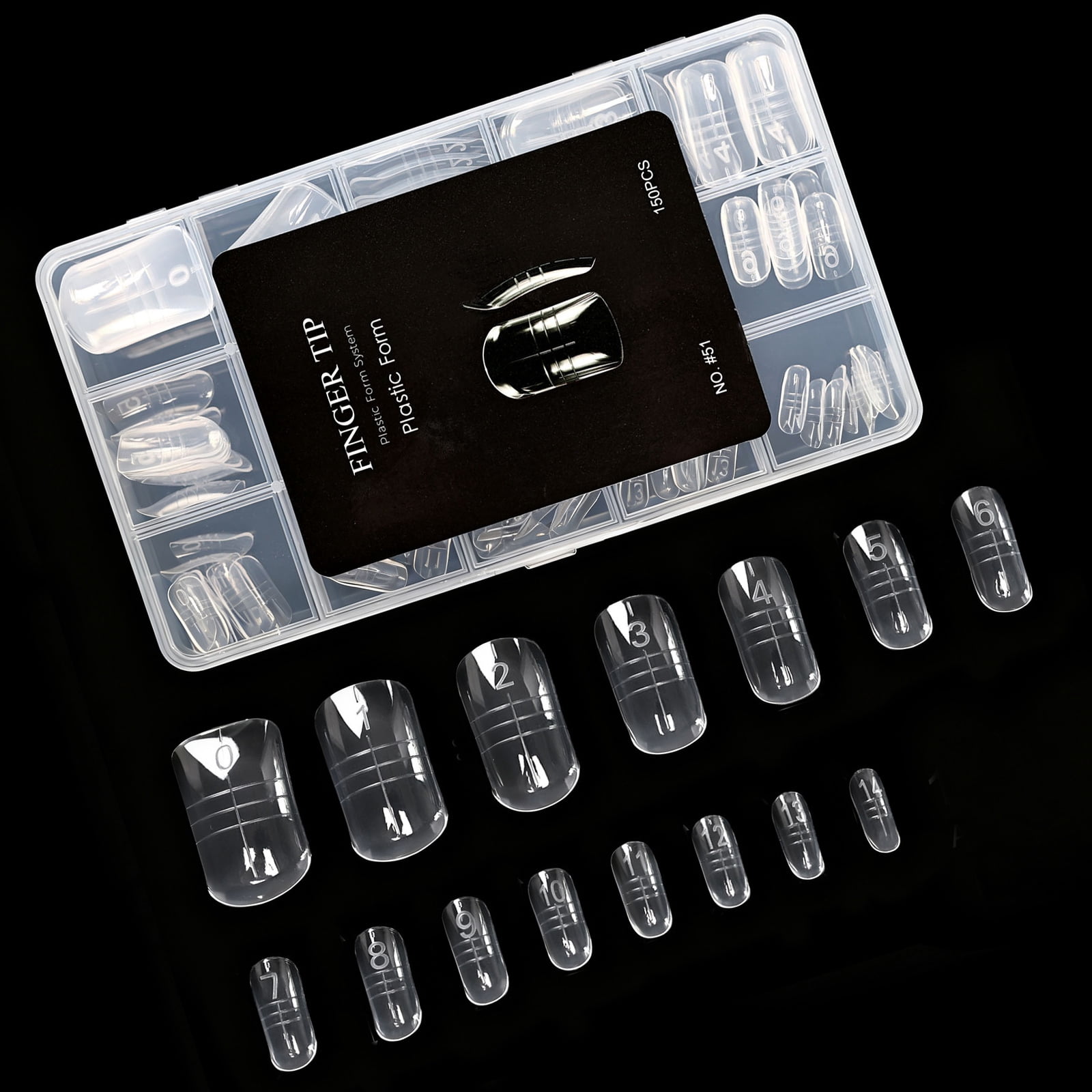 ABS Crystal Nails Double Forms For Fast Extensions Nails Mold Easy ...