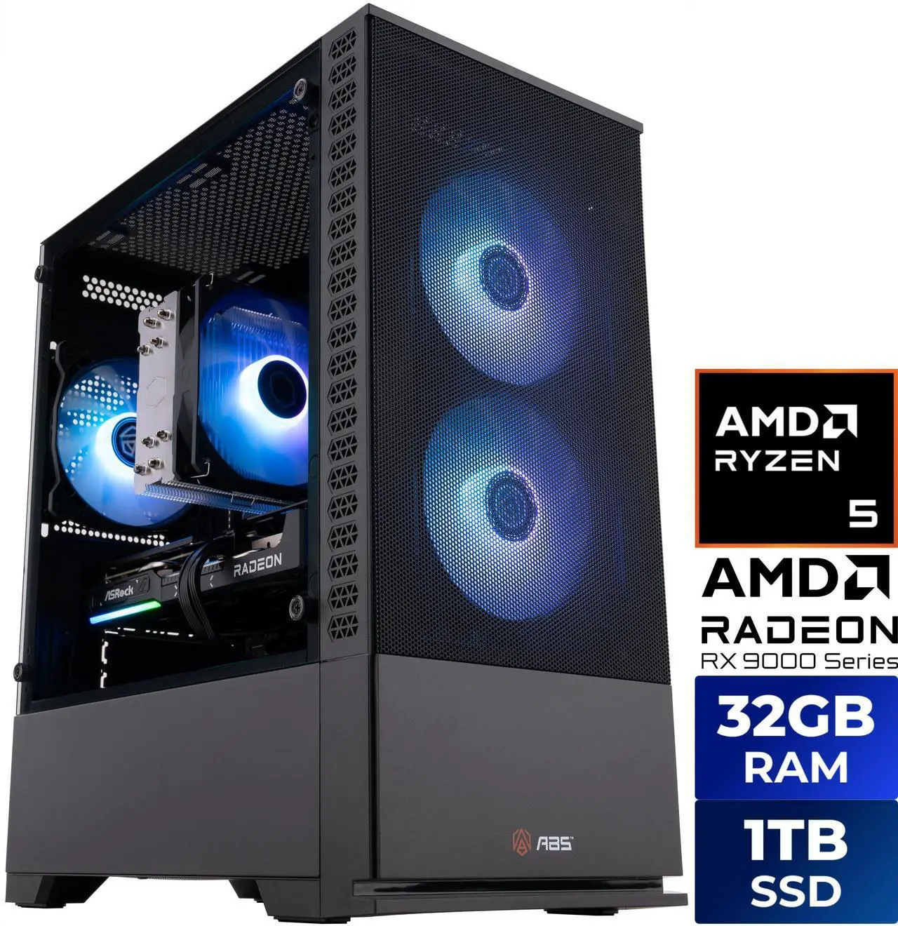 ABS Cyclone Aqua Gaming PC - Windows 11 - AMD Ryzen 5 9600X - Radeon RX ...