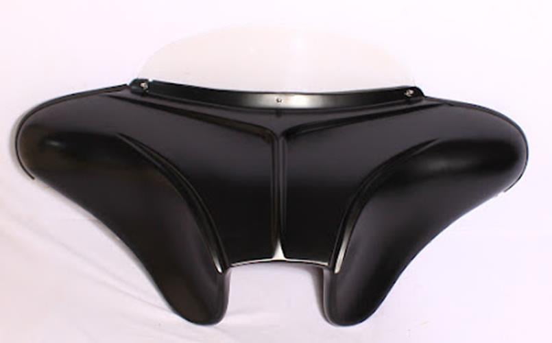 ABS DOUBLE DIN BATWING FAIRING WINDSHIELD FOR 2008-2019 Harley Softail ...