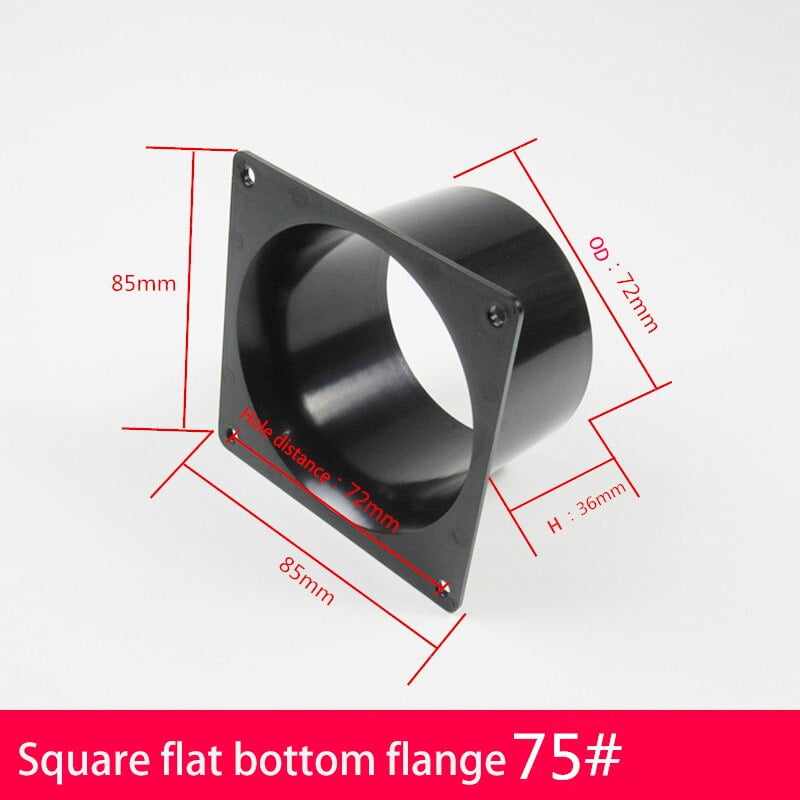 ABS Duct Fan Connector Wall Range Hood Flange Adapter Kitchen Air Vent ...