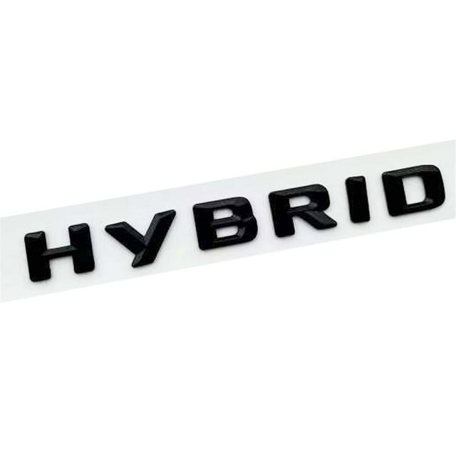 ABS Letters Glossy Black Hybrid Emblem Trunk Side Badge Nameplate Decal ...