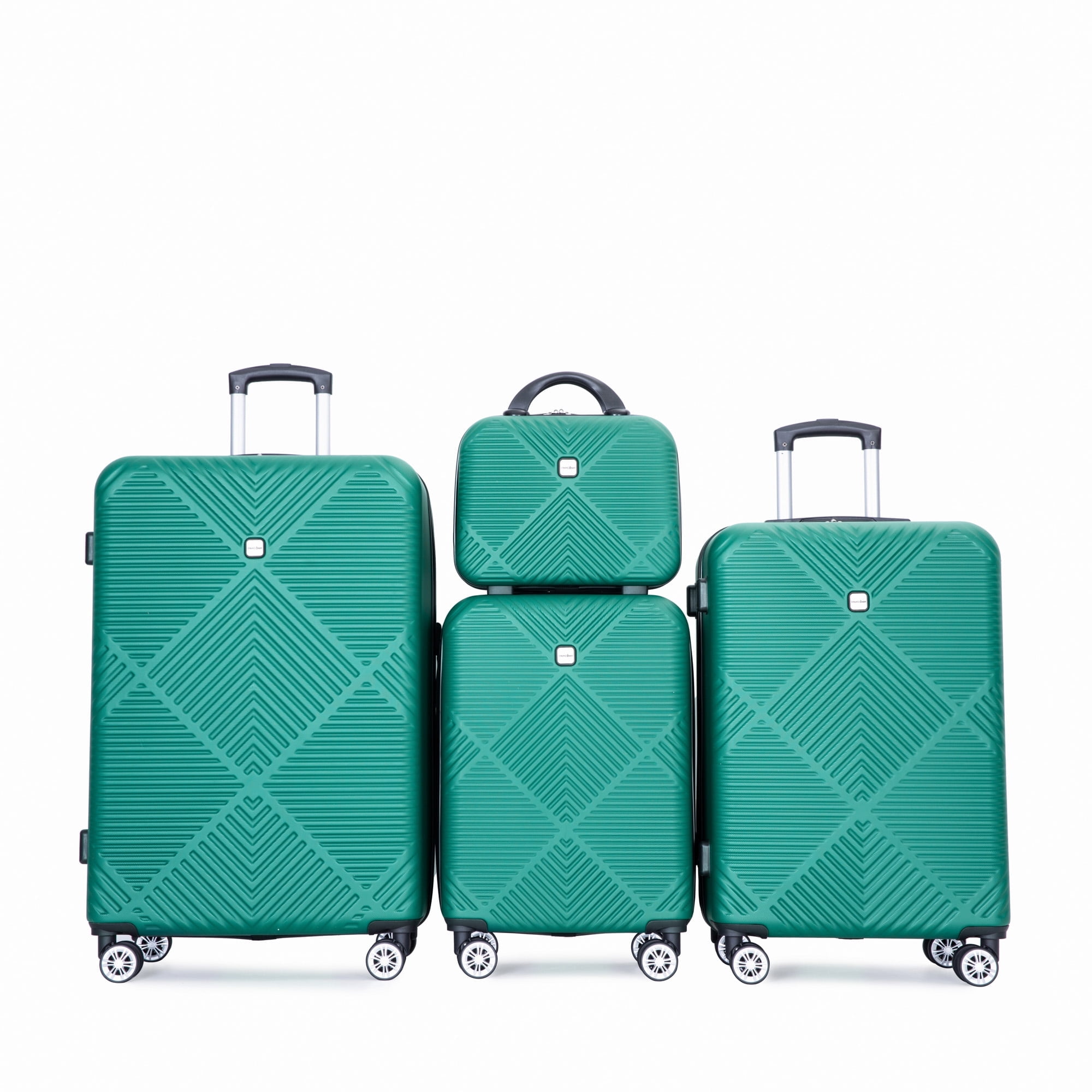 ABS Luggage Sets Lightweight Suitcase 4 Pieces Set with Spinner Wheels ...