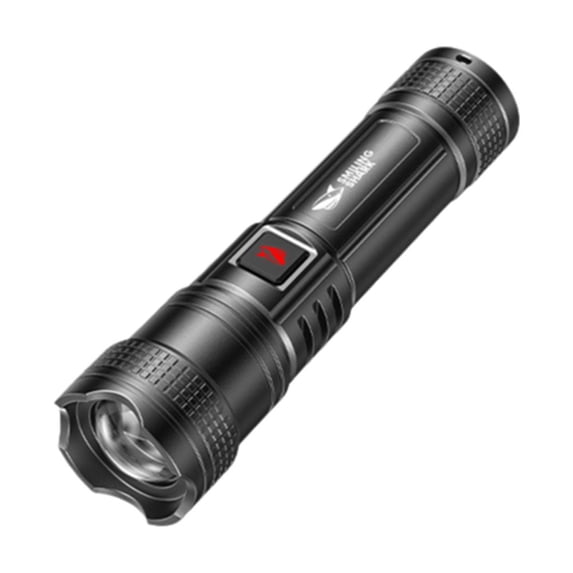 ABS Material Rechargeable Flashlight with 5 Modes and Telescopic Zoom ...