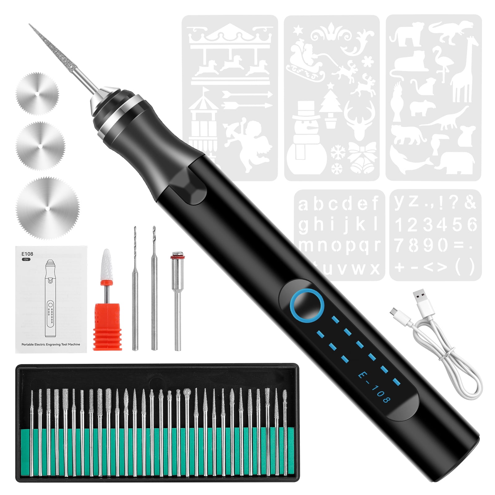 ABS Metal Engraver Pen Adjustable Speed Mini Engraving Tool ...