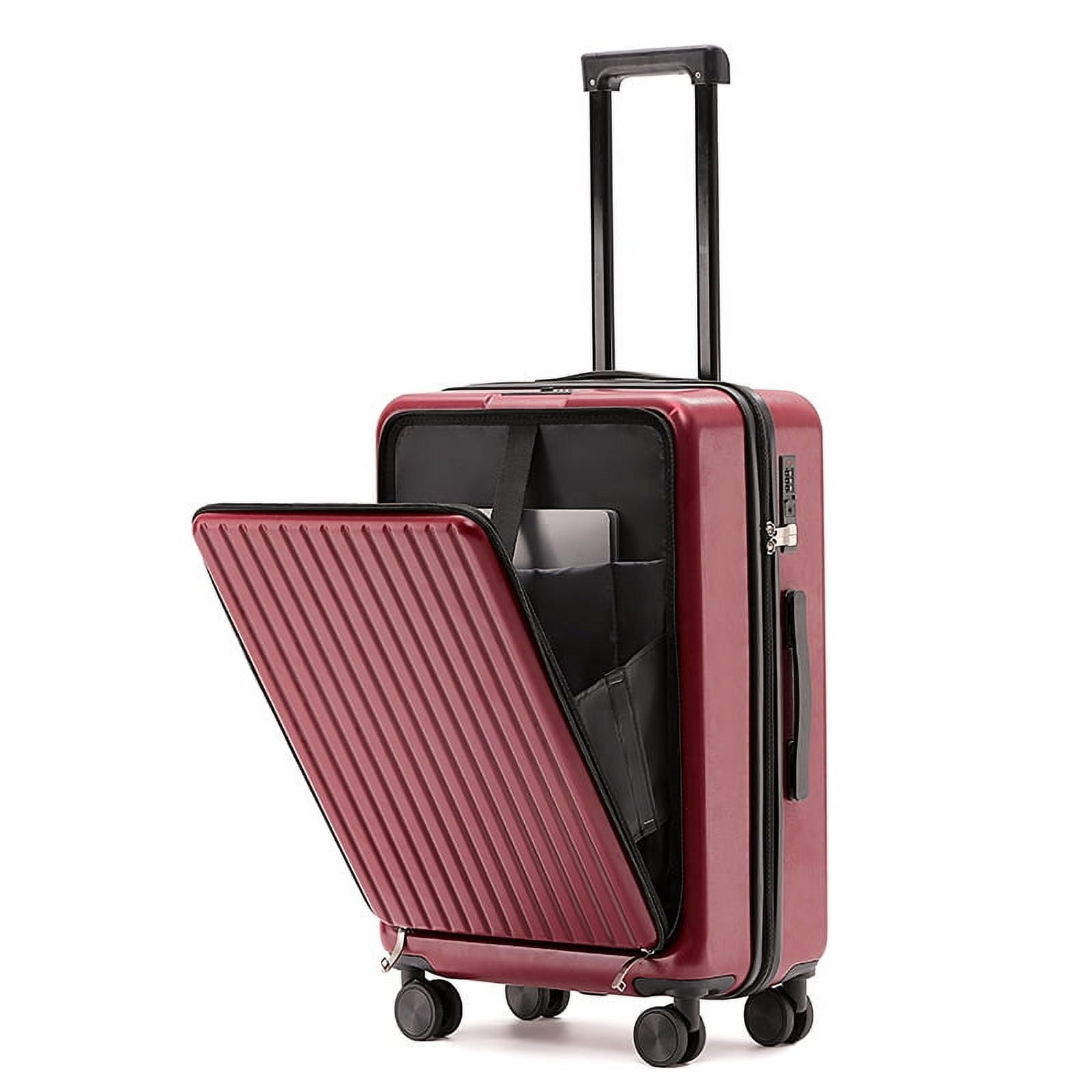 BEJOLO Durable ABS+Polycarbonate Hardshell Suitcase with Reinforced ...