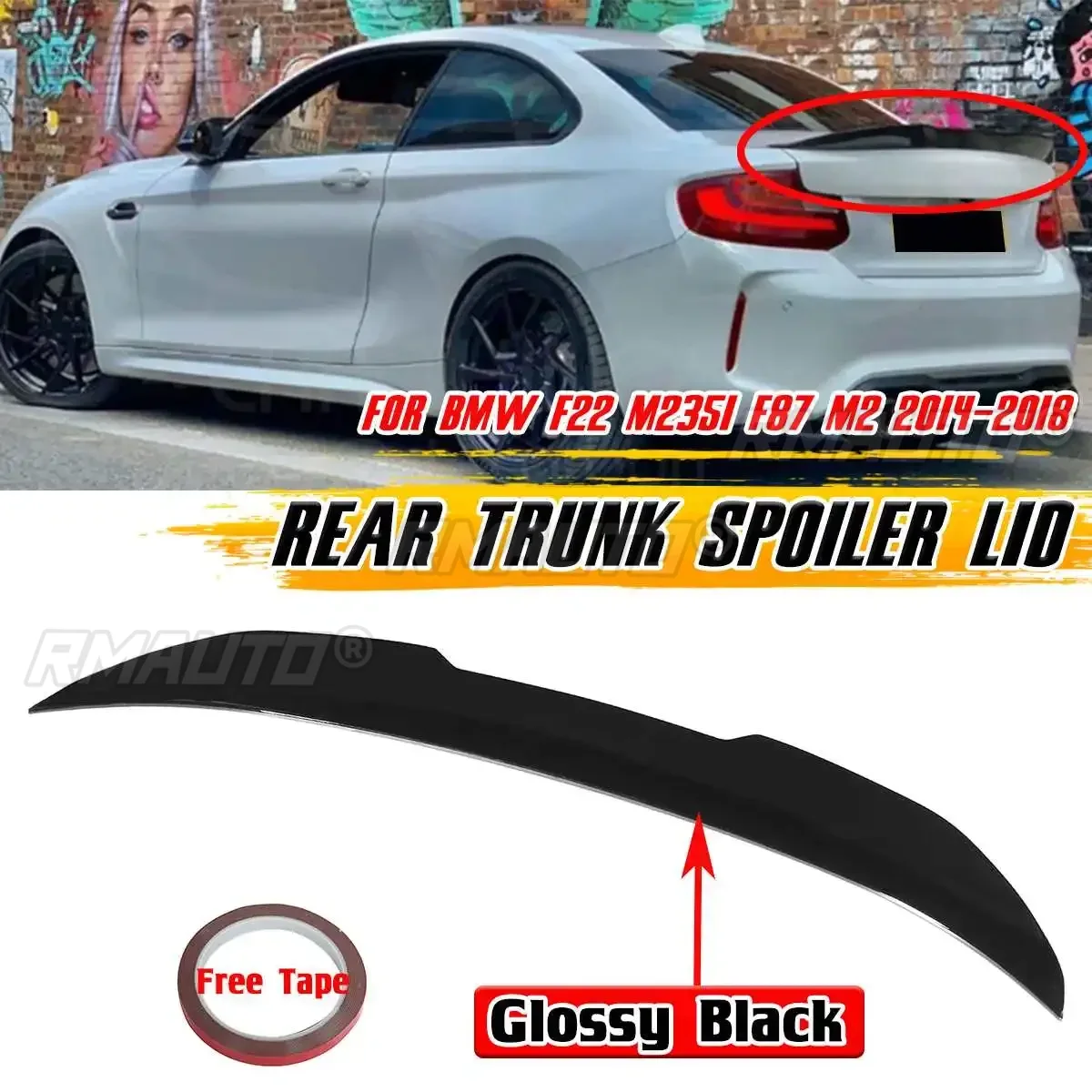 ABS PSM Style Car Rear Trunk Spoiler Wing Lip Rear Spoiler For BMW F22 ...