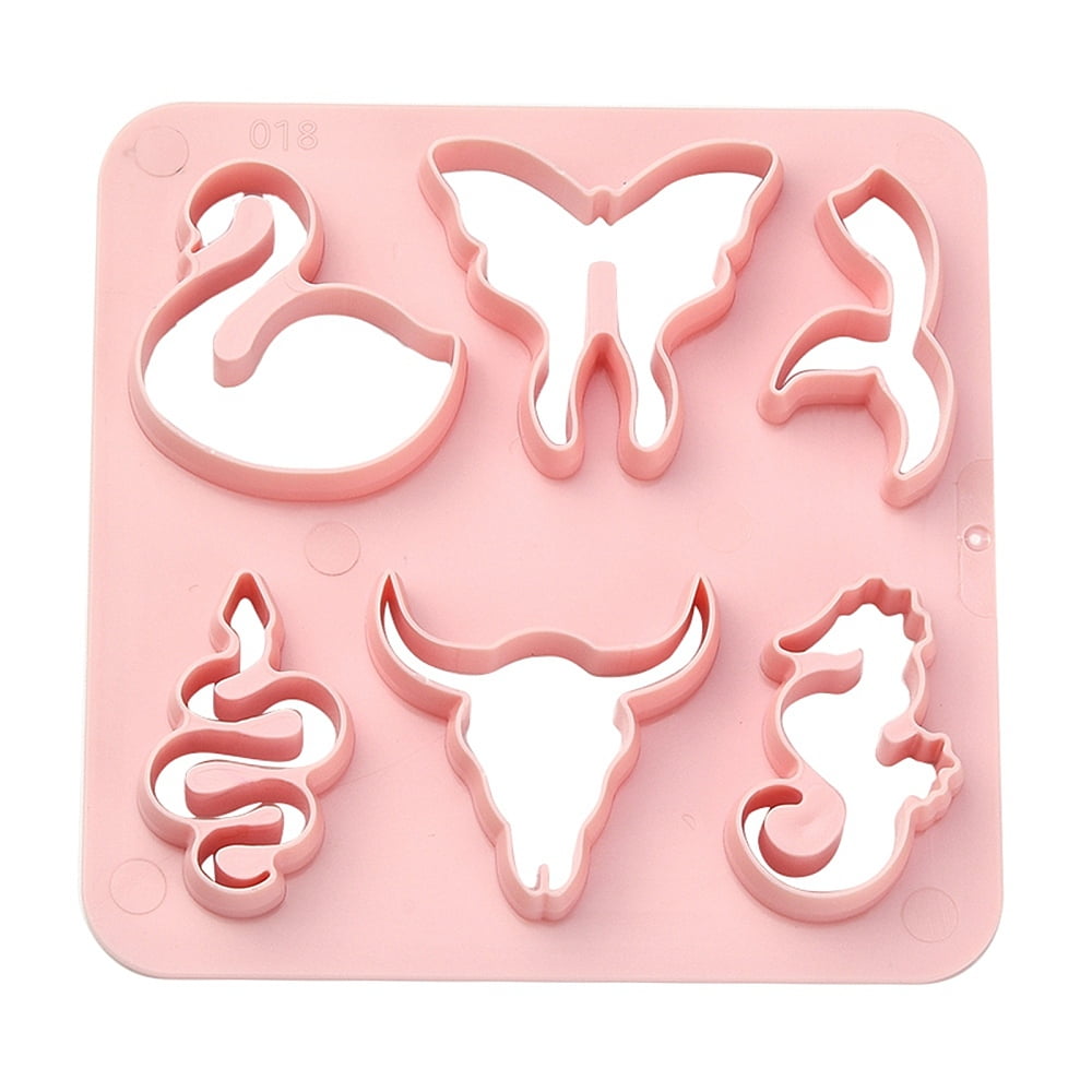 ABS Plastic Cookie Cutters Snake/Butterfly/Swan Pink 100x100mm ...