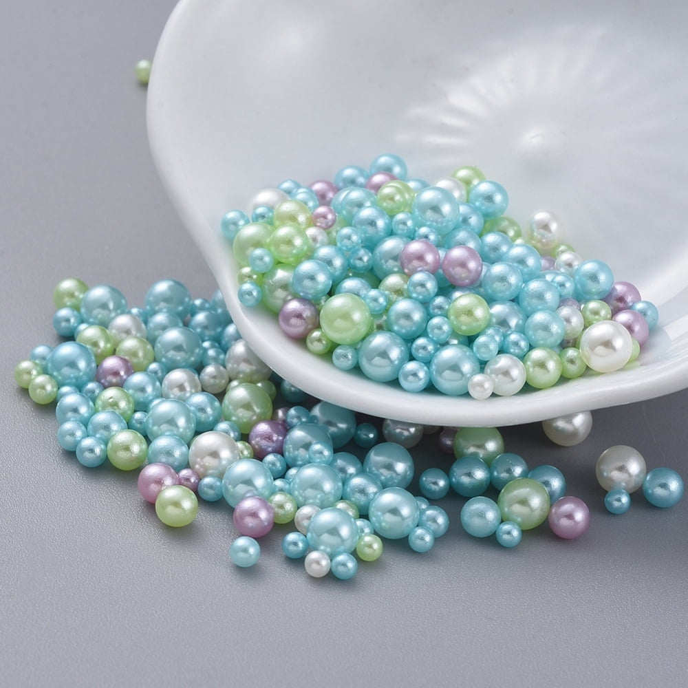 Plastic Imitation Pearl No Hole Beads UV Resin Filler Epoxy Resin ...