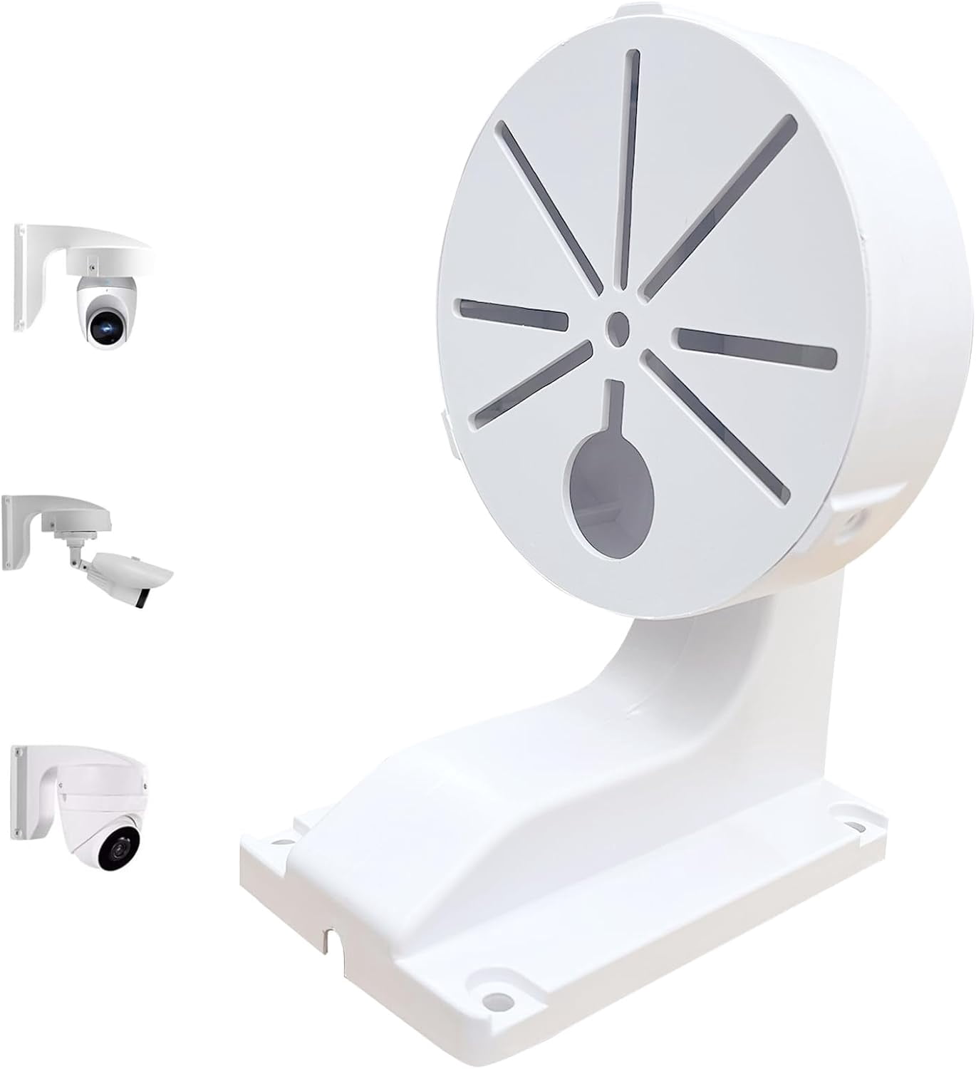 ABS Plastic Indoor Outdoor Cameras Holder Wall Mount L Type Bracket for ...