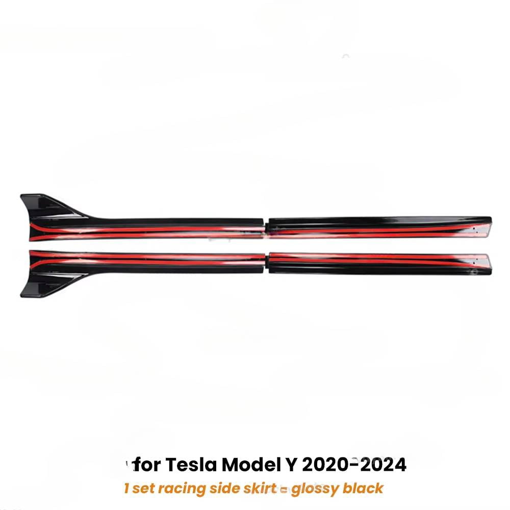 ABS Racing Side Skirt For Tesla Model Y 2017-2024 Body Kits Plastic ...