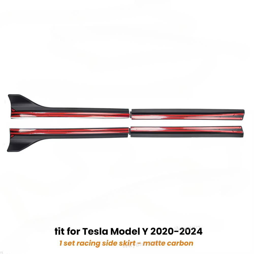 ABS Racing Side Skirt For Tesla Model Y 2017-2024 Body Kits Plastic ...