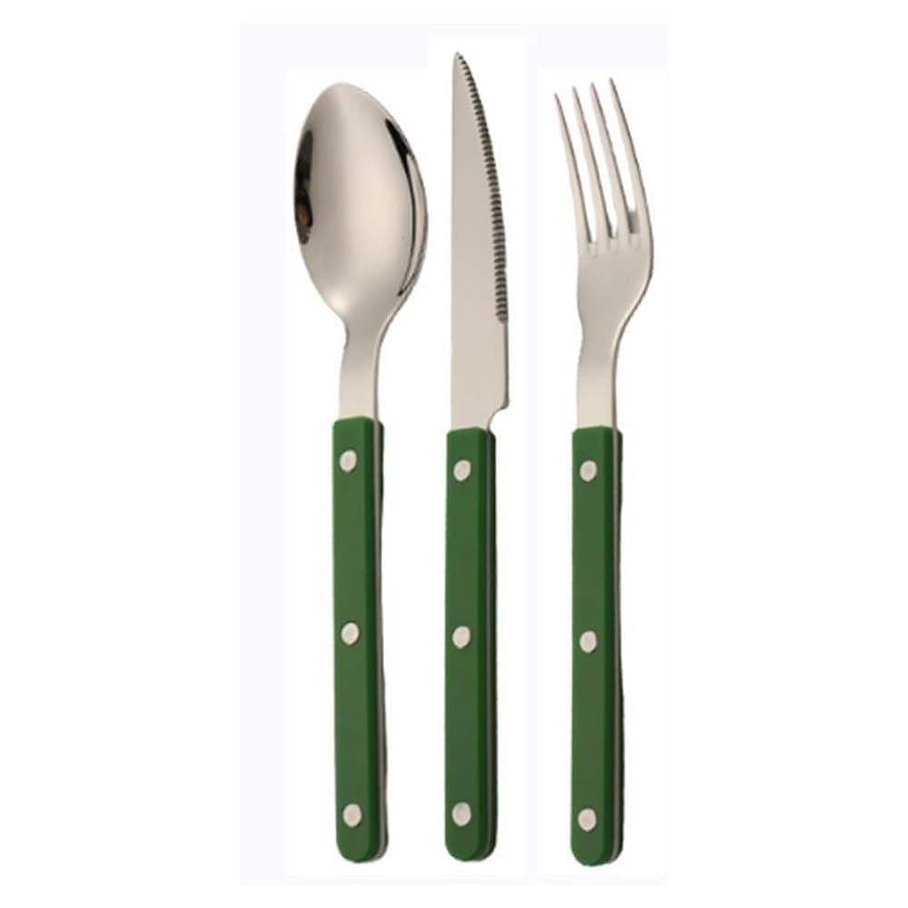 ABS Rivet Handle Marble Pattern Kitchen Stainless Steel Silverware ...