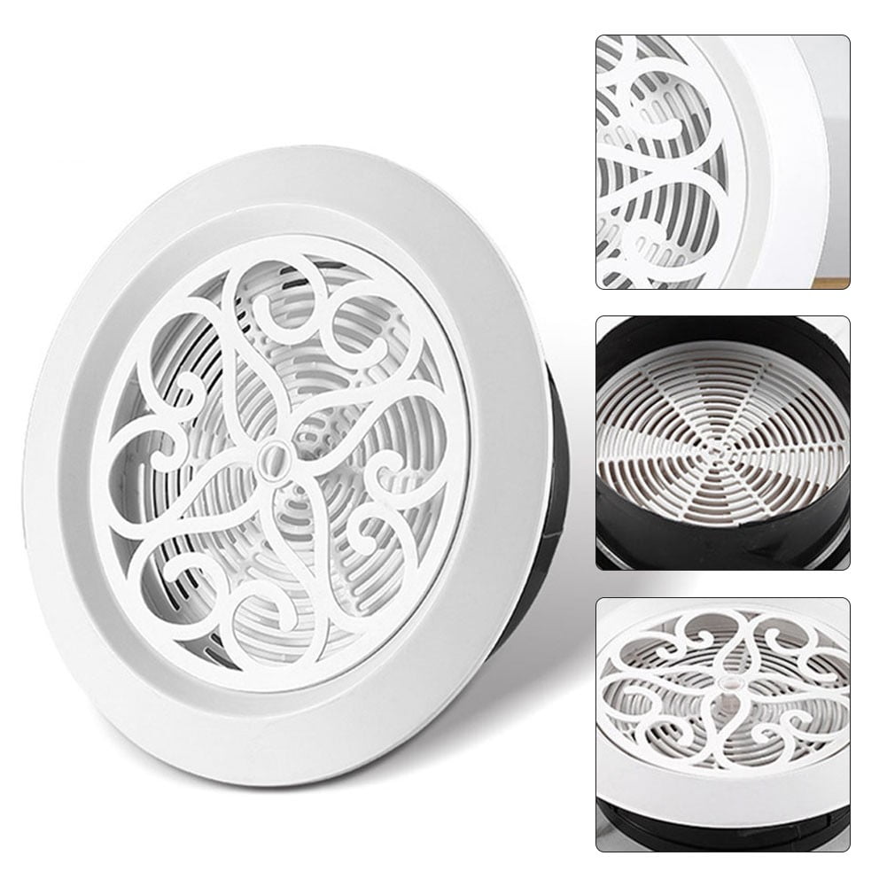 ABS Round Air Vent Cover Adjustable Decorative Ventilation Grill Outlet ...