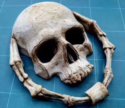 ABS Skull Door Knocker Halloween Skeleton Head Wallhanging Doorbell ...