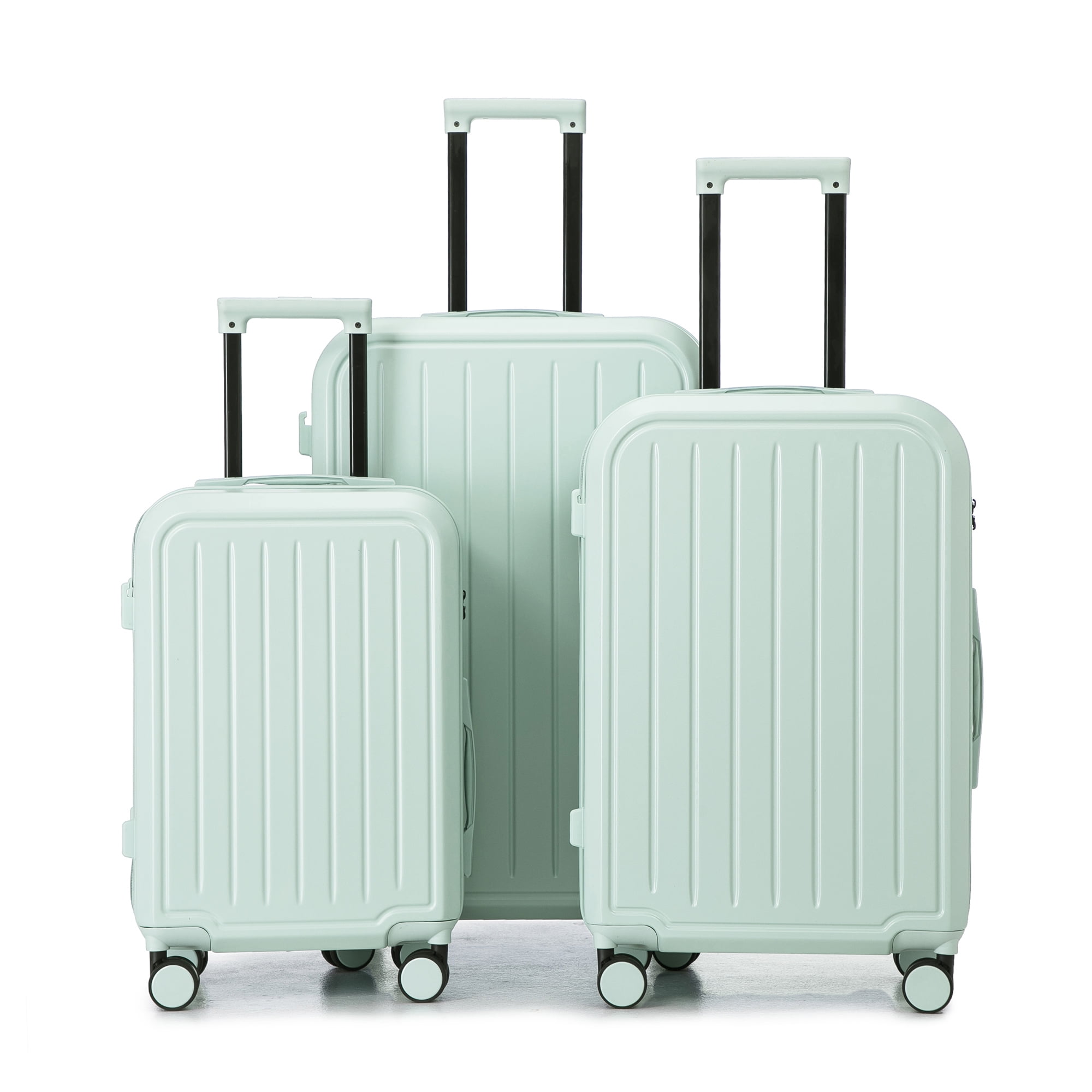 ABS Spinner Wheel 3PCS Luggages, Lightweight Carry on Suitcase with Cup ...