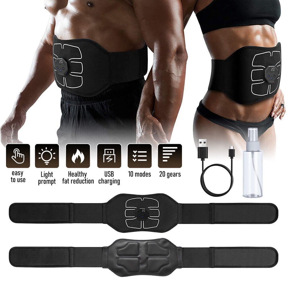 ABS Stimulator Ab Abdominal Toning Belt Muscle Toner Portable Fitness ...