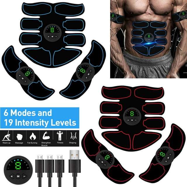 ABS Stimulator Abdominal Trainer Fitness Belt EMS Muscle Training ...