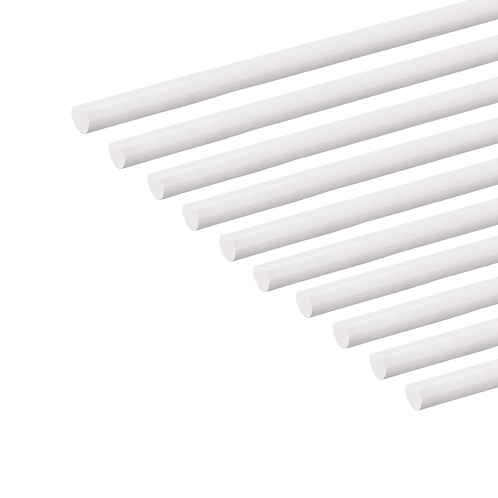 ABS Styrene Plastic Round Bar Rod Dia 4mm Length 9.8" 250mm White for ...