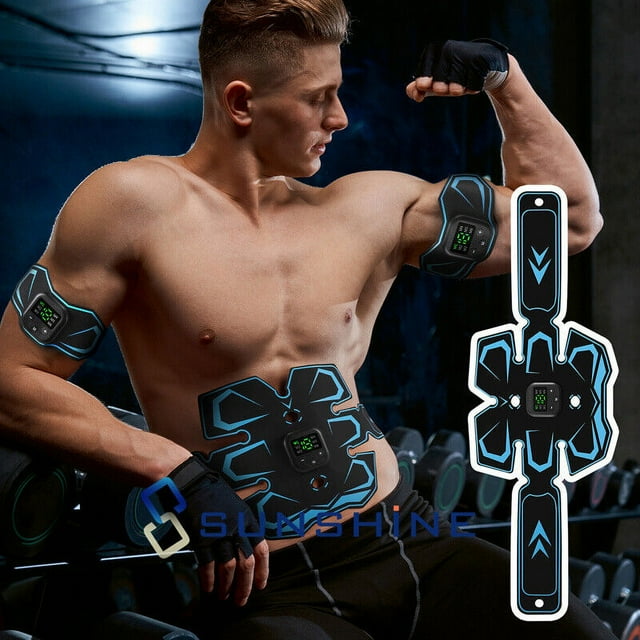 ABS Toning Muscle Toner Machine Electric Fat Burner Simulation Belt ...
